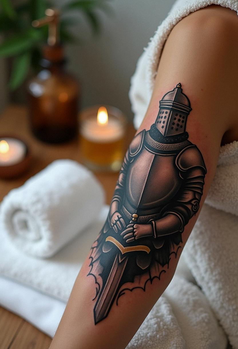 Knight Tattoo Art Ideas - Cozy Vibes