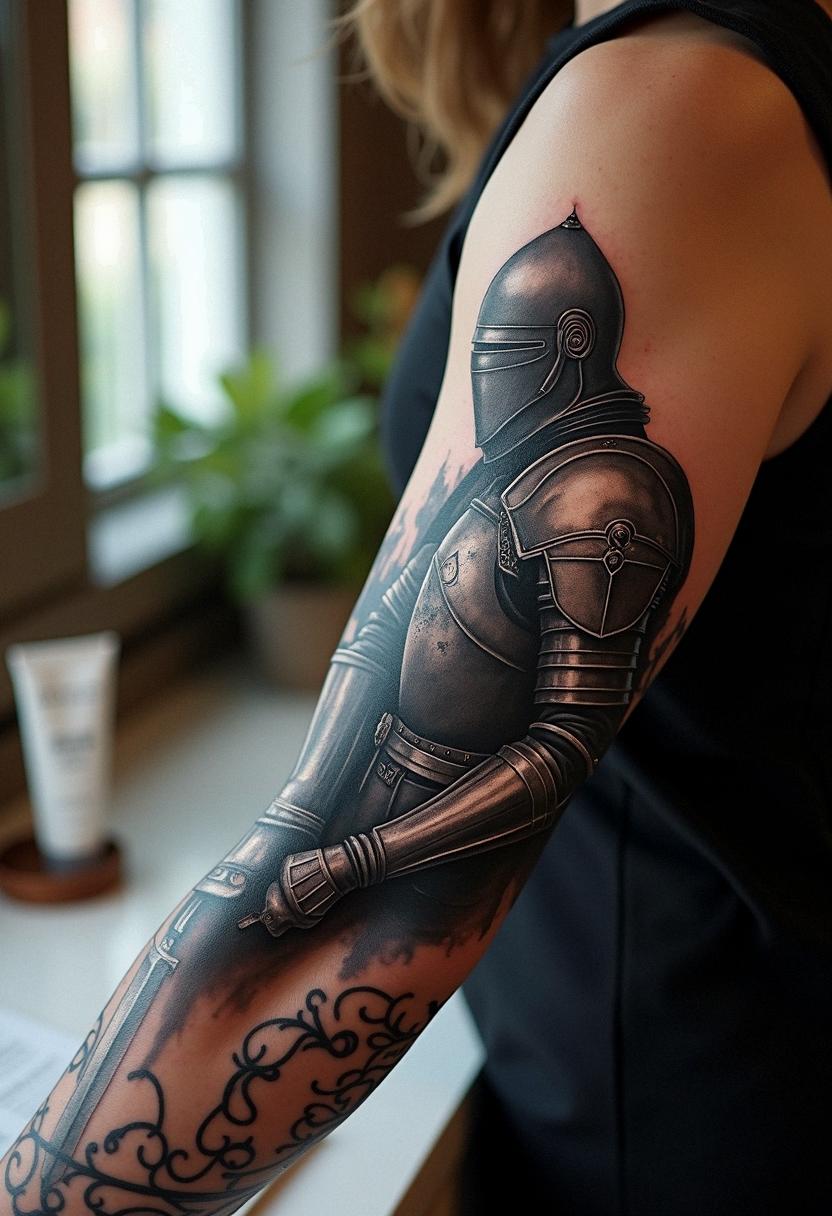 Knight Tattoo Art Ideas - Cozy Vibes