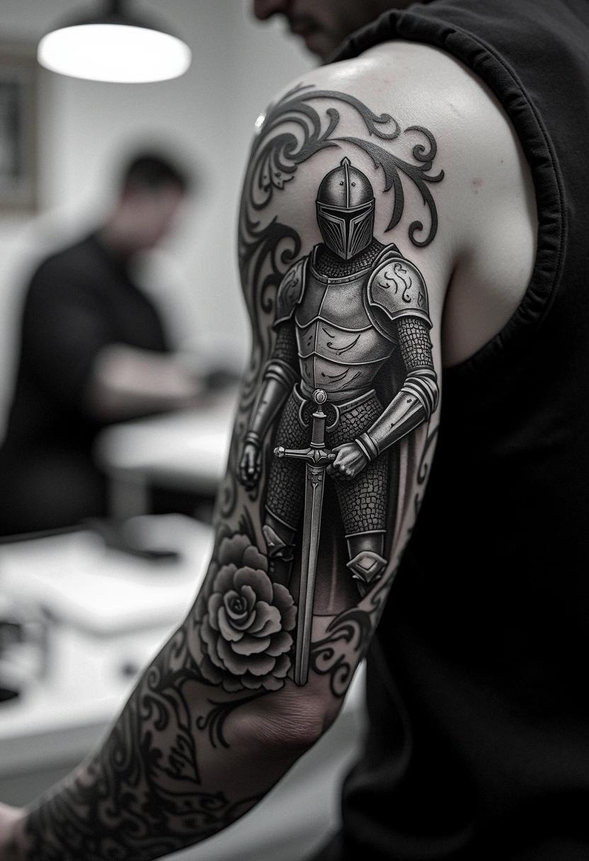 Knight Tattoo Art Ideas - Cozy Vibes