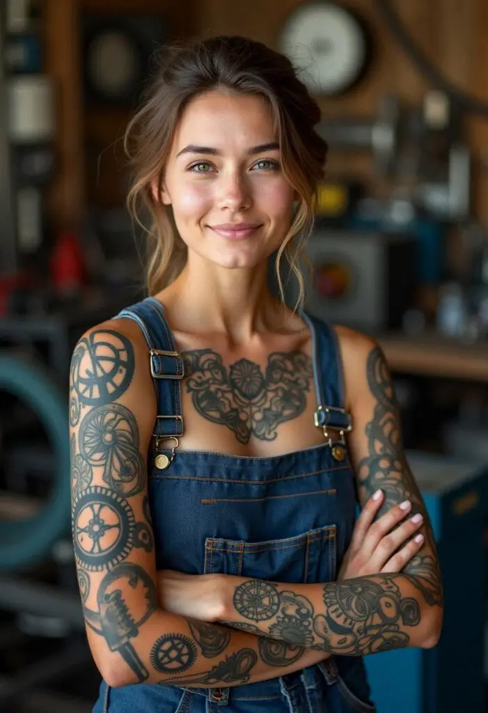 Bold Mechanic Tattoos Style - Cozy Vibes