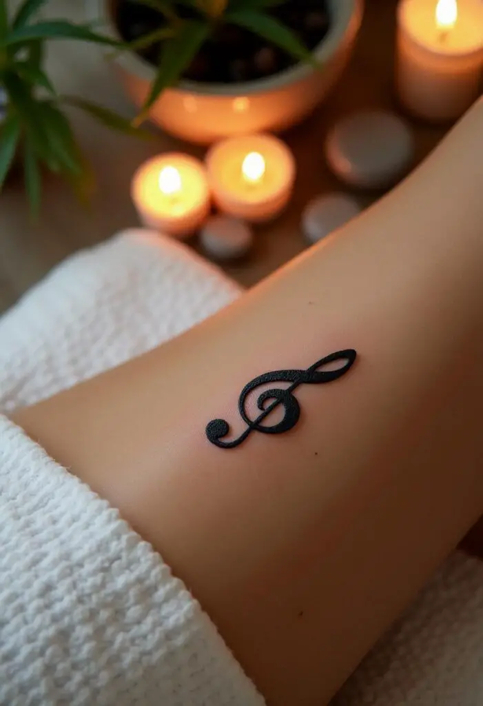 Music Note Tattoo Ideas - Cozy Vibes