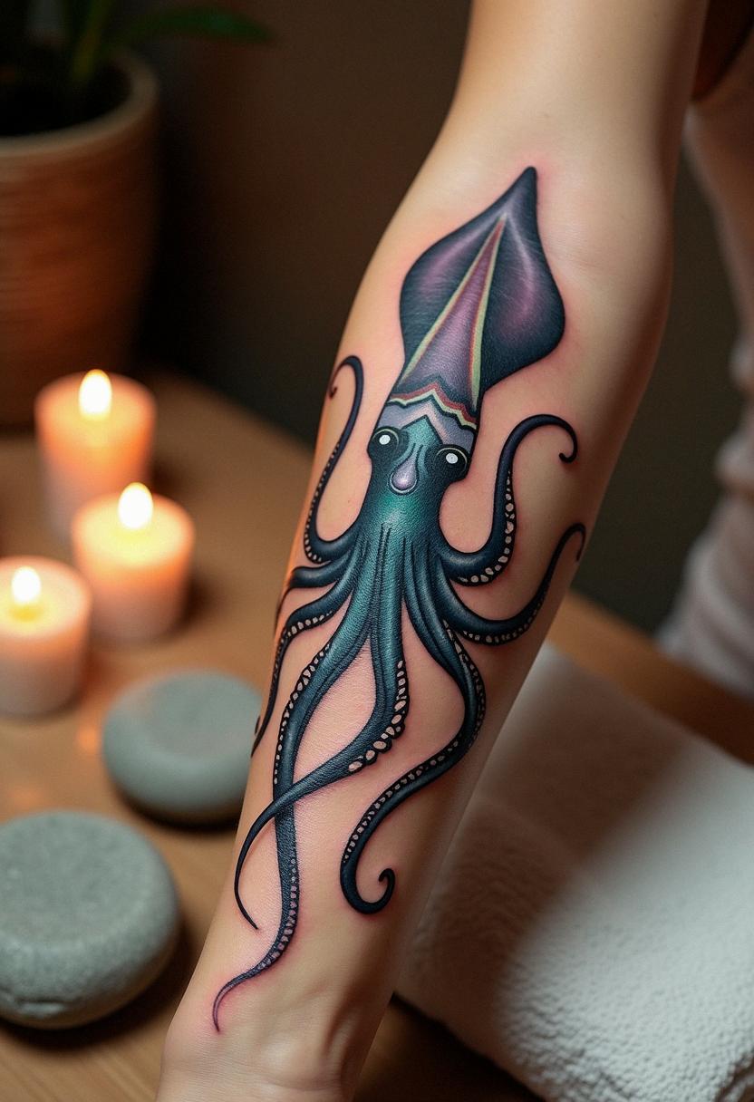 Unique Squid Tattoo Designs - Cozy Vibes