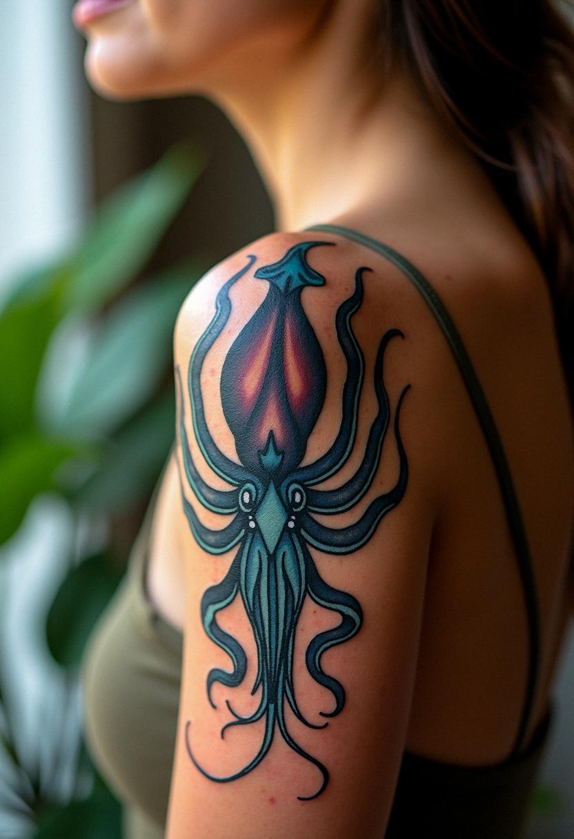Unique Squid Tattoo Designs - Cozy Vibes