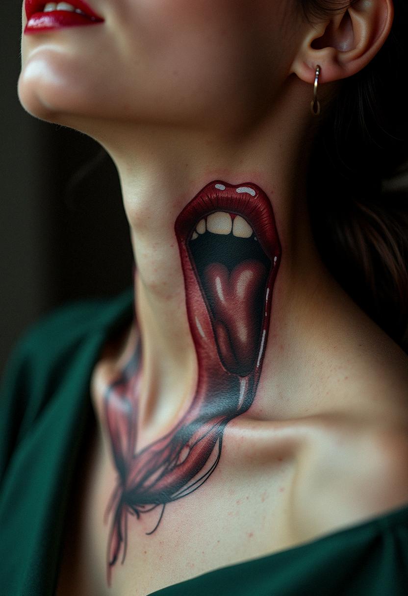 Vampire Bite Tattoo – Bold & Edgy - Cozy Vibes